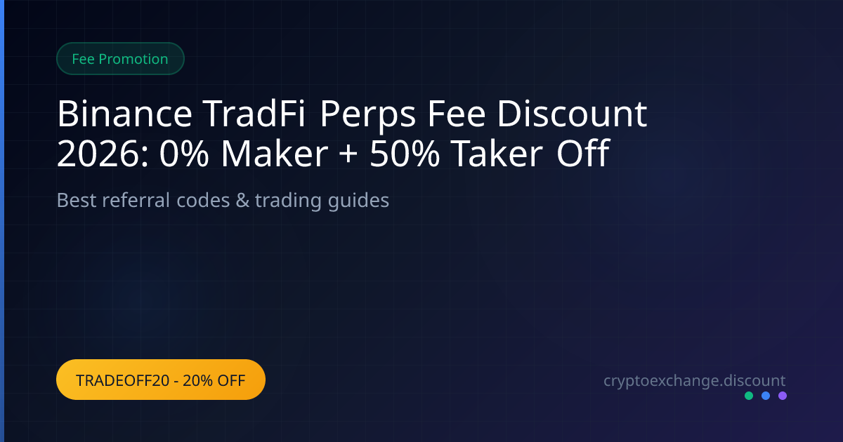 Binance TradFi Perps Fee Discount 2026: 0% Maker + 50% Taker Off